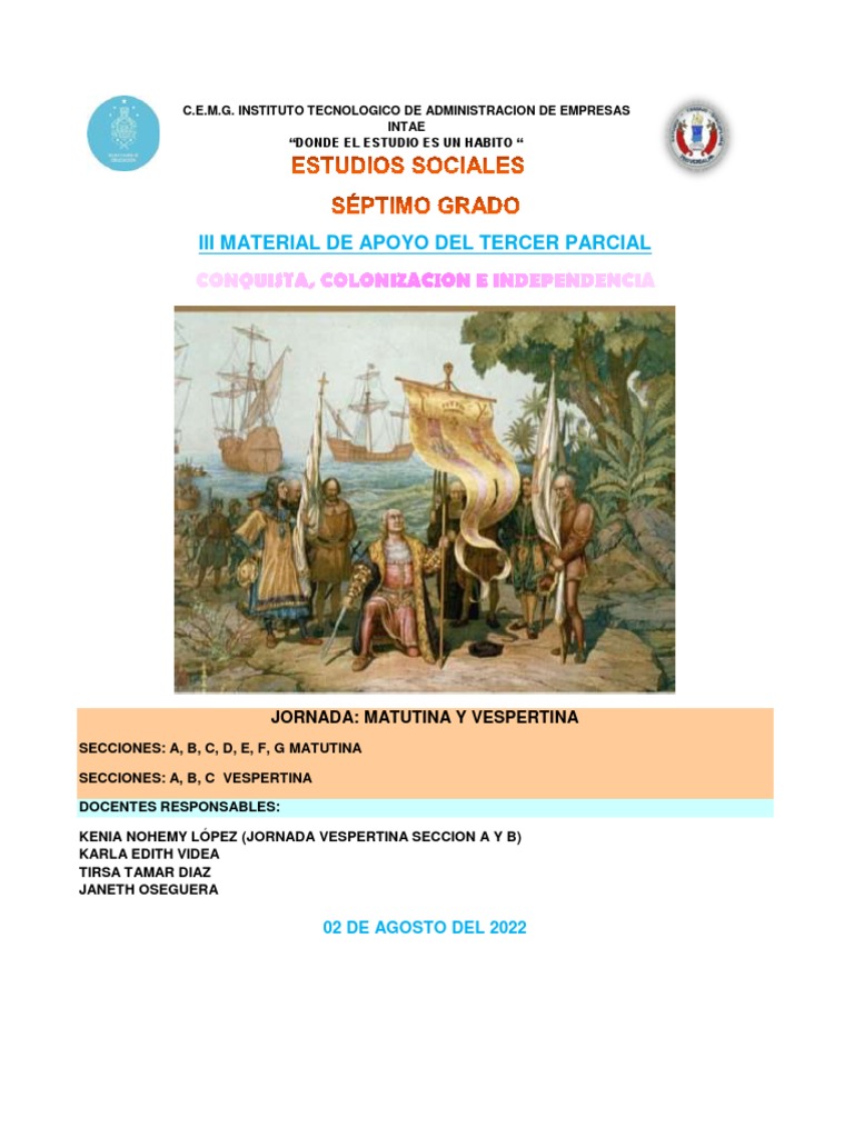 Iii Material (Eess) Iii Parcial Septimo Grado | PDF