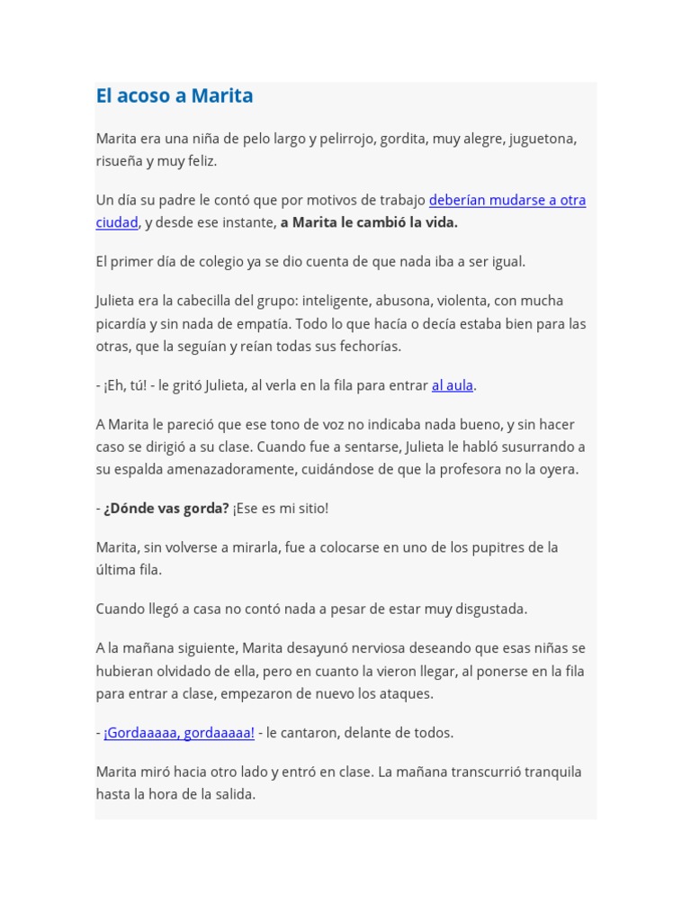 El Acoso A Marita PDF | PDF