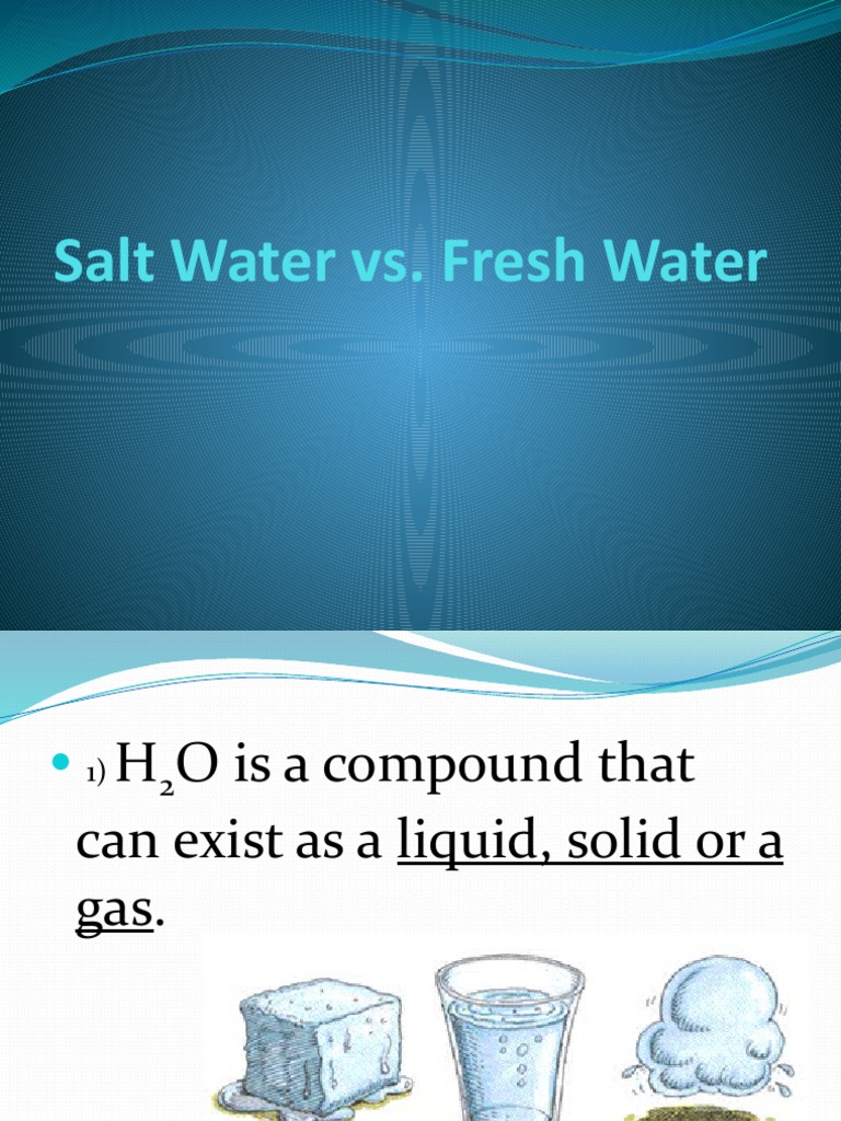 Salt Water Vs Fresh Water | PDF