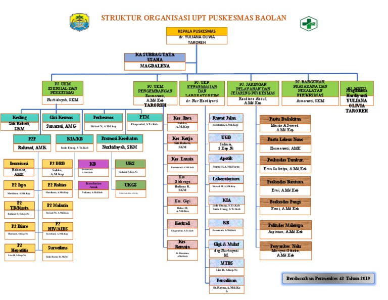 Struktur Organisasi Upt Puskesmas Baolan | PDF