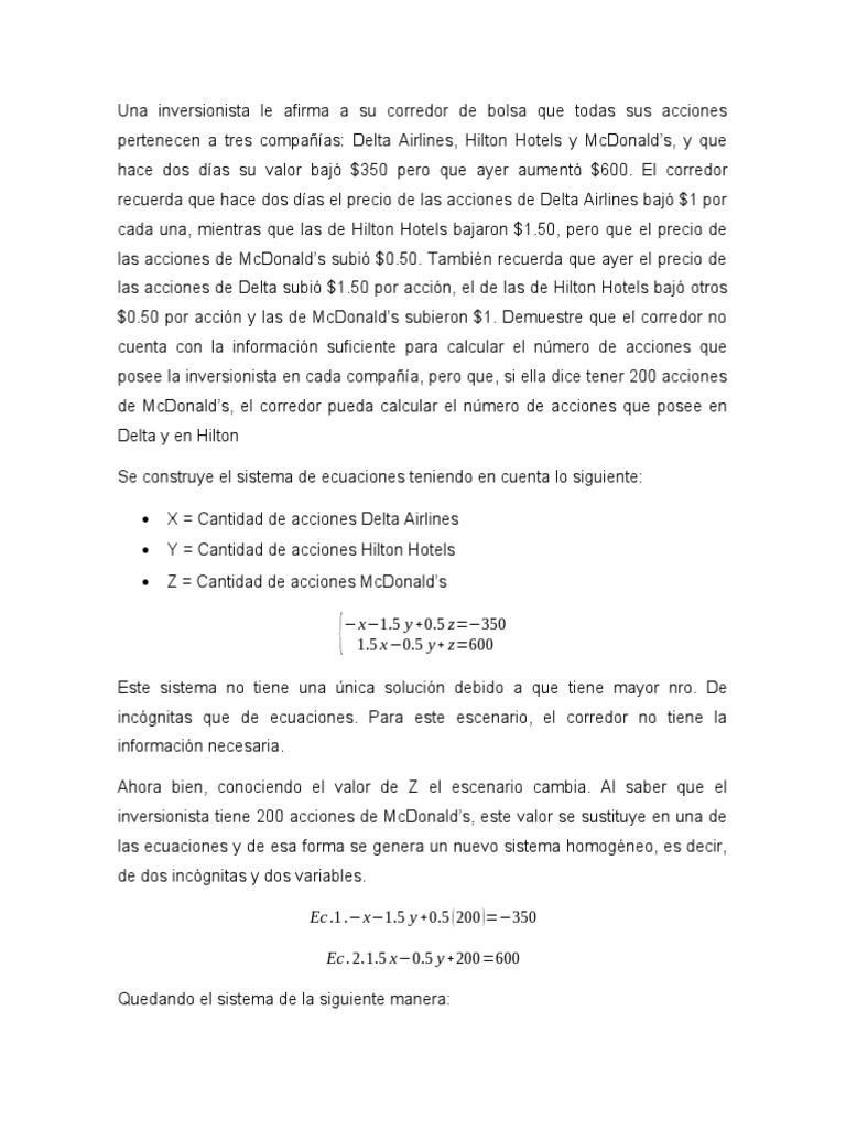 Aca 3 Algebra Lineal - Ferney Palencia | PDF | Ecuaciones | Objetos ...