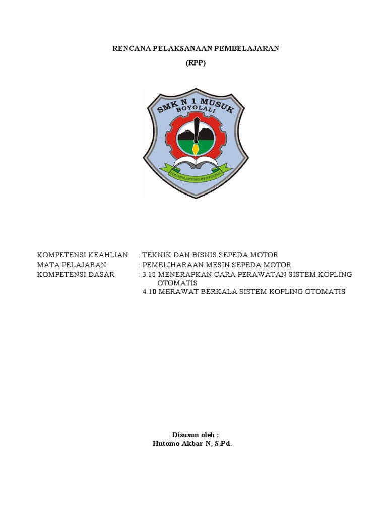 Rencana Pelaksanaan Pembelajaran (RPP) | PDF