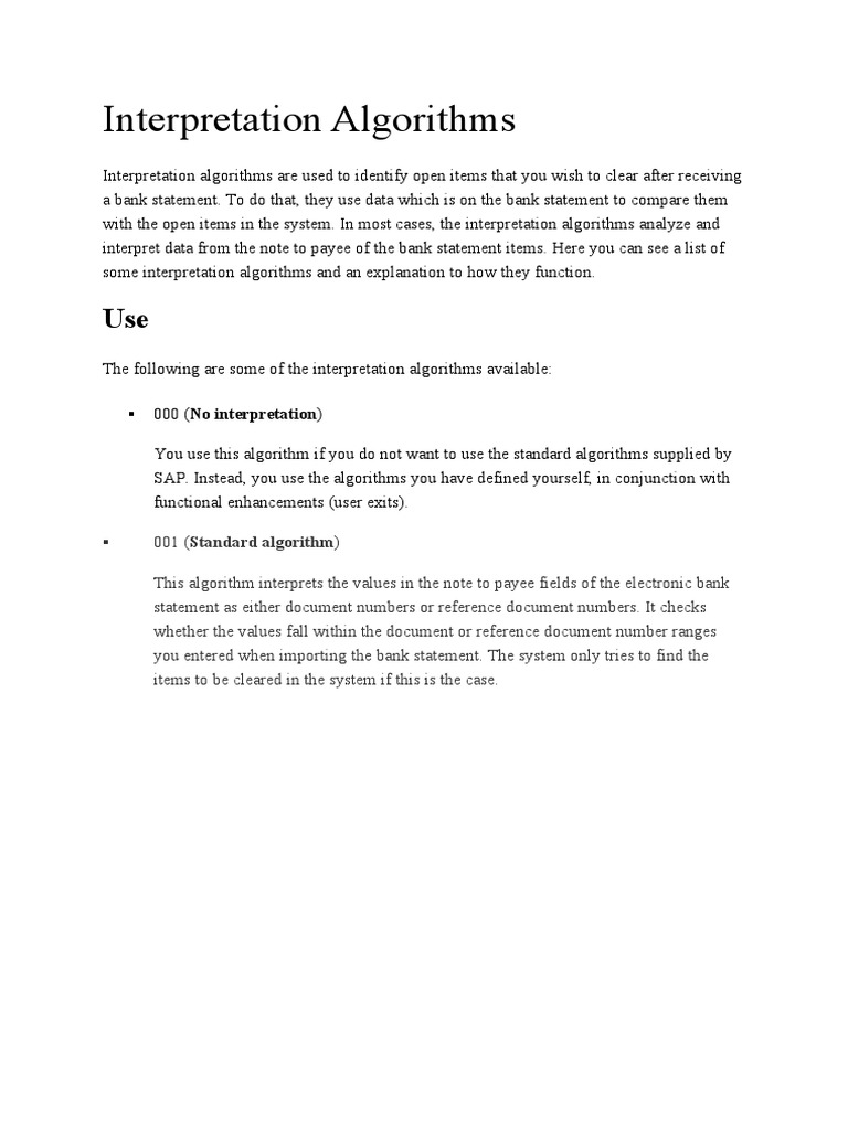 Interpretation Algorithms.docx | PDF