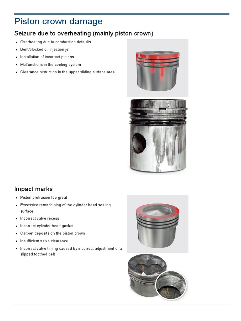 Piston Damage and Causes Technipedia Motorservice PDF | PDF | Piston ...