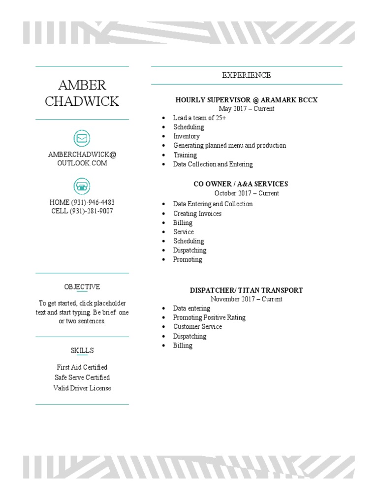 amber resume.docx | PDF