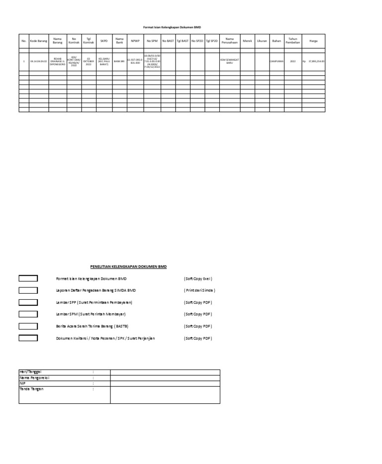Dokumen Pengadaan Barang Bmd Pdf 