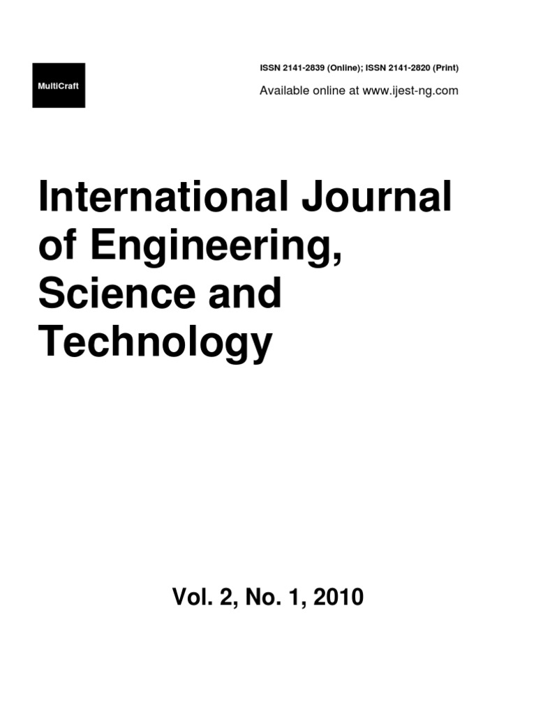 Ijest NG Vol2 No1 Complete Issue | PDF | Power Inverter | Signal ...