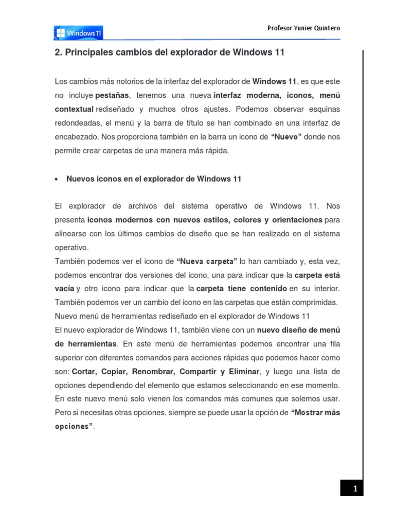 Explorador de Windows 11 | PDF