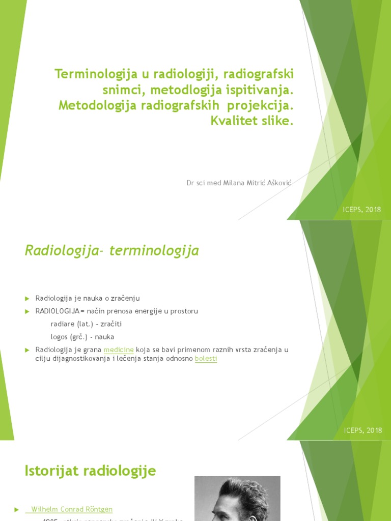 Terminologija U Radiologiji Radiografski Snimci Metodlogija | PDF