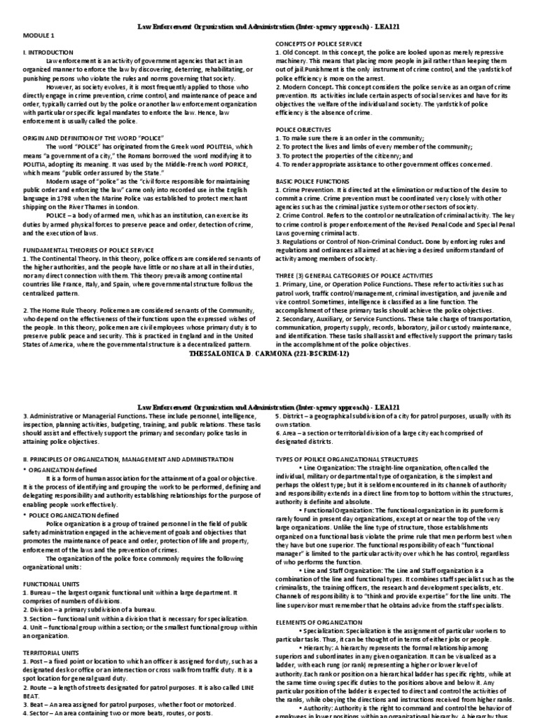 Midterm Reviewer PDF | PDF | Police | Crimes