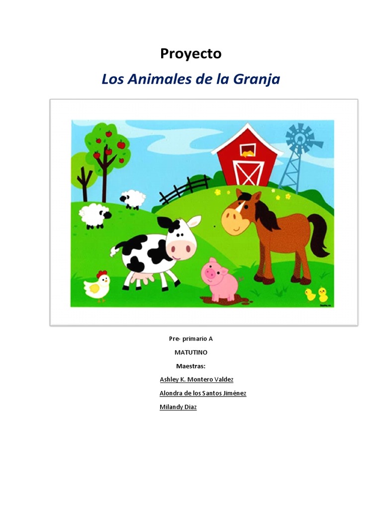 Proyecto Animales de la Granja Preescolar | PDF | Entorno natural ...