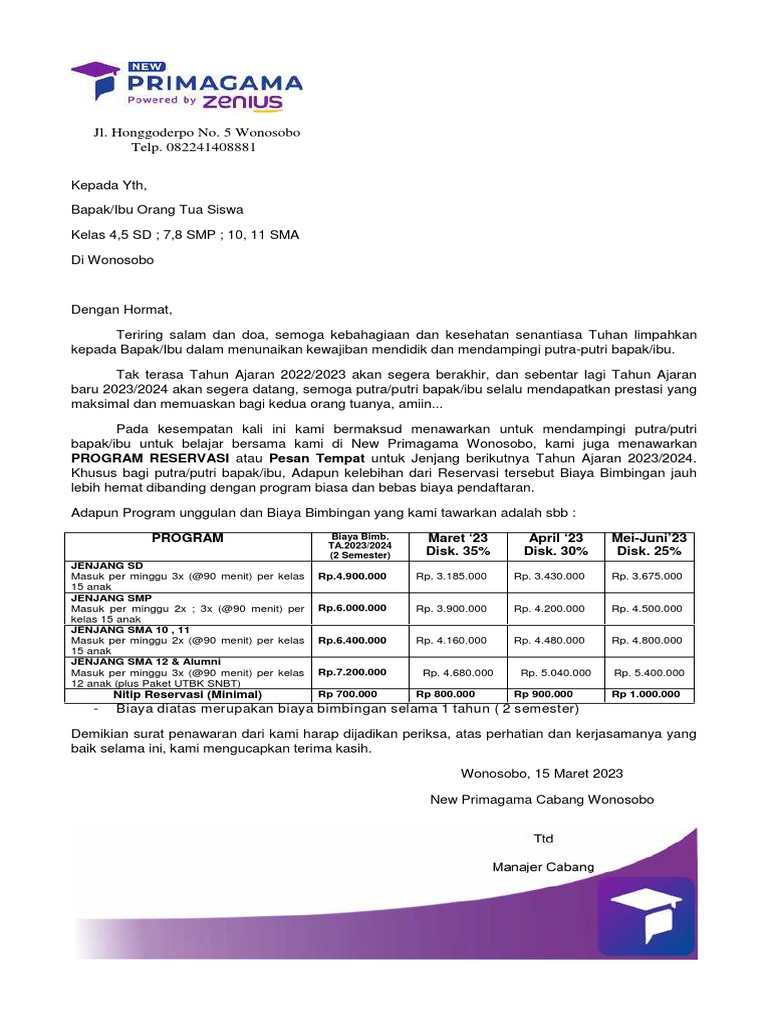 Reservasi Eksternal | PDF