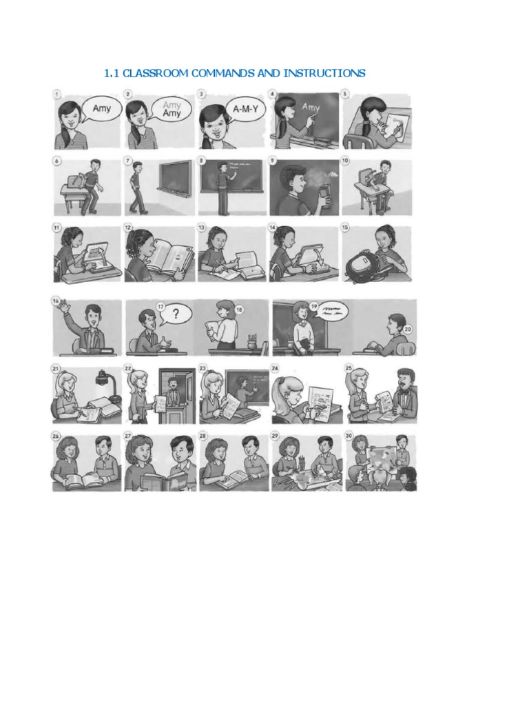 Classroom Commands and Instructions | PDF