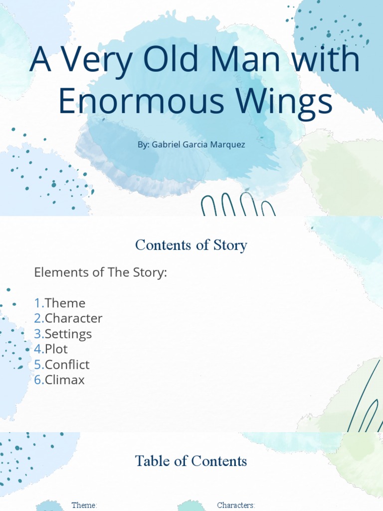 an-old-man-with-enormous-wings.pptx | PDF