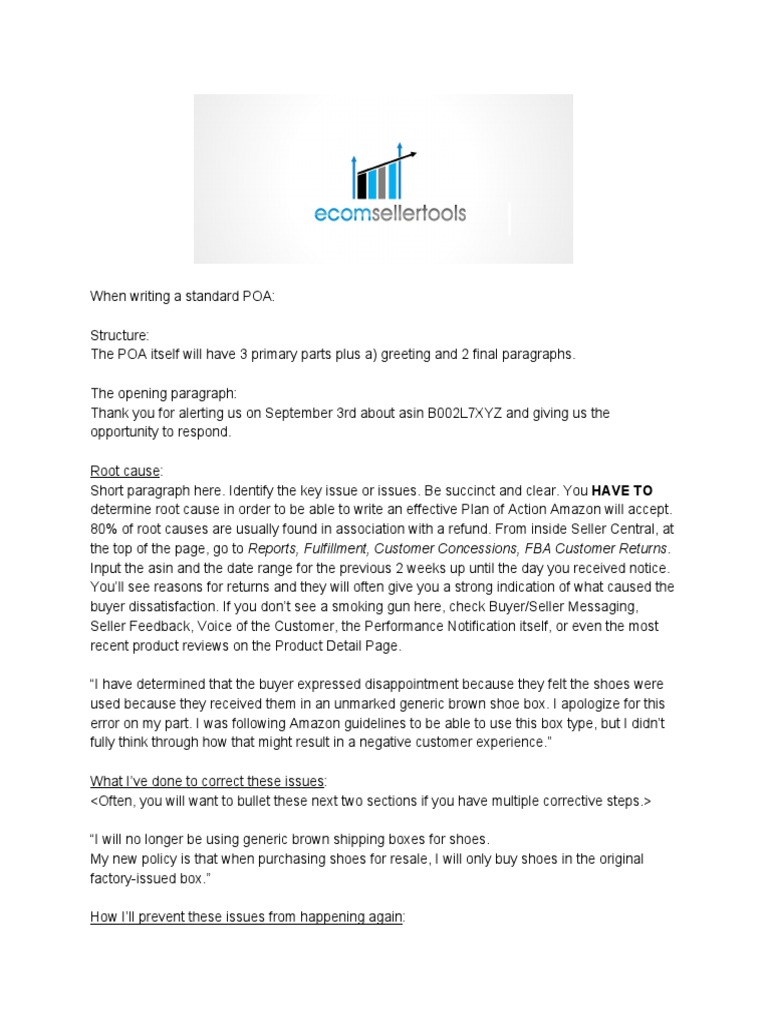 Amazon POA Writing Guide | PDF | Career & Growth | Business