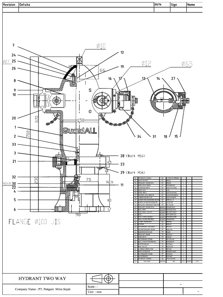 Hydrant Pillar Two Way - Edit PDF | PDF