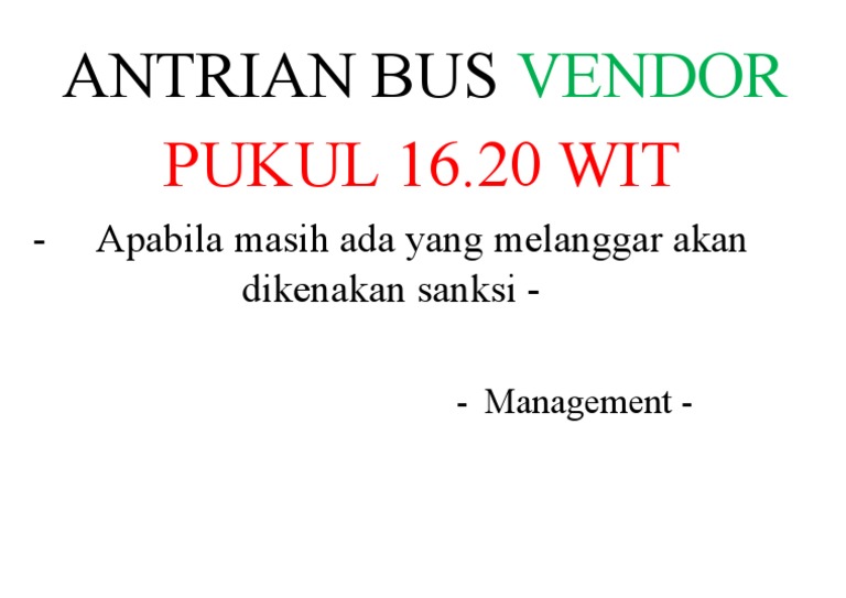 Antrian Bus | PDF