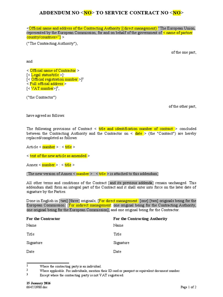 b16 Addendum en | PDF | Identity Document | Legal Documents