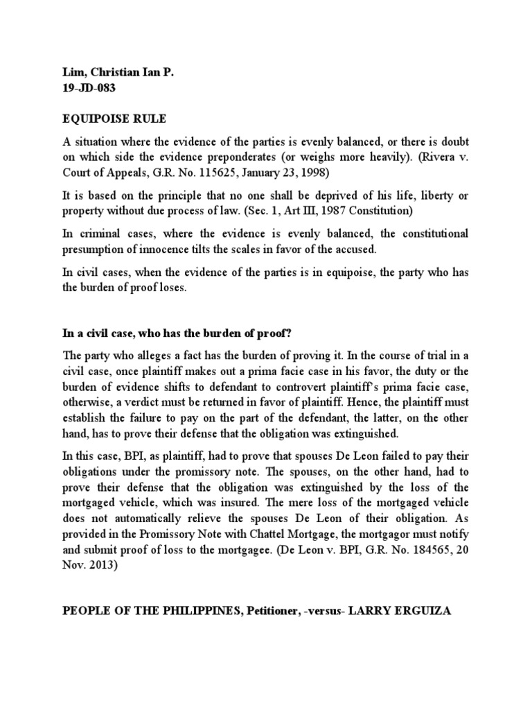 Equipoise Rule Lim | PDF