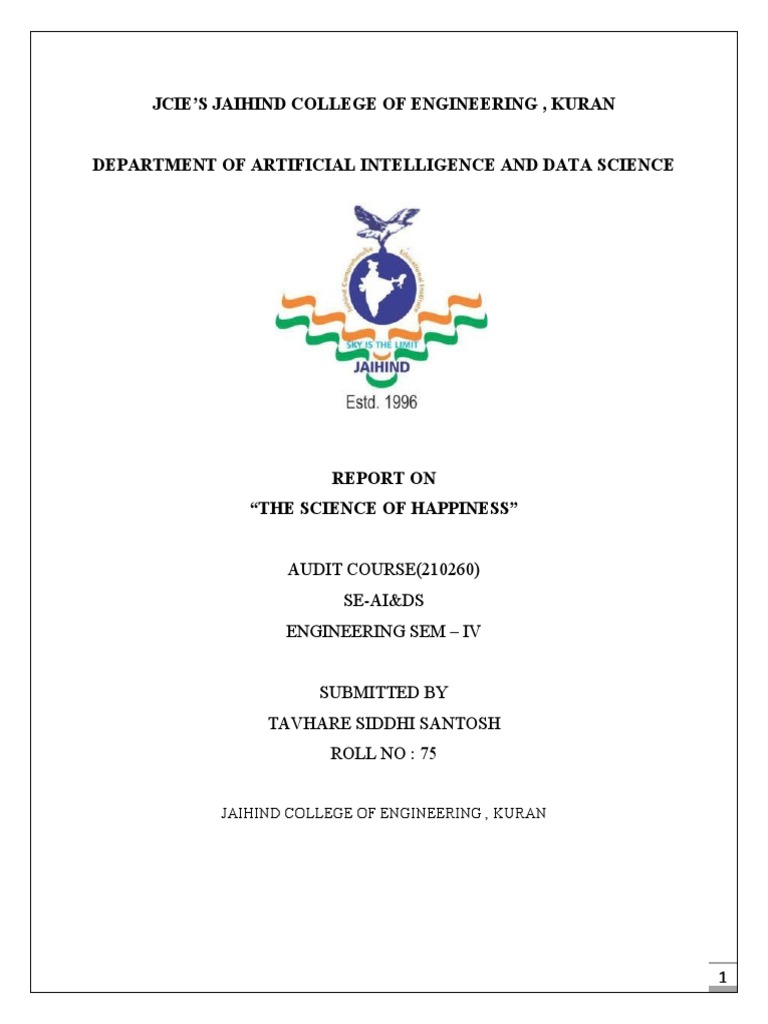 Audit Course Report - The Science of Happiness | PDF | Happiness | Well ...