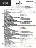 Yoga MCQ Question and Answers | PDF