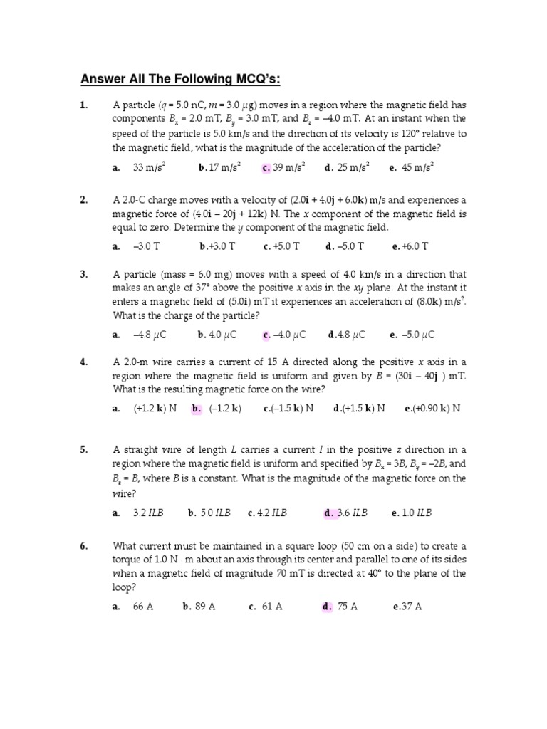 Mid Term | PDF | Electronvolt | Magnetic Field