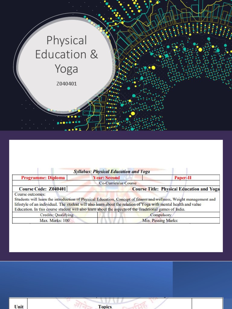 Unit 1 - Physical Education and Yoga | PDF | Malnutrition | Health Care