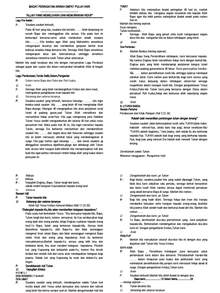 Ibadat Arwah 40 Hari | PDF