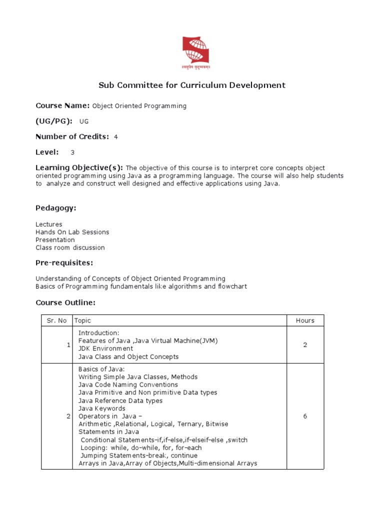 402 - T3202-Object Oriented Programming | PDF | Java (Programming ...