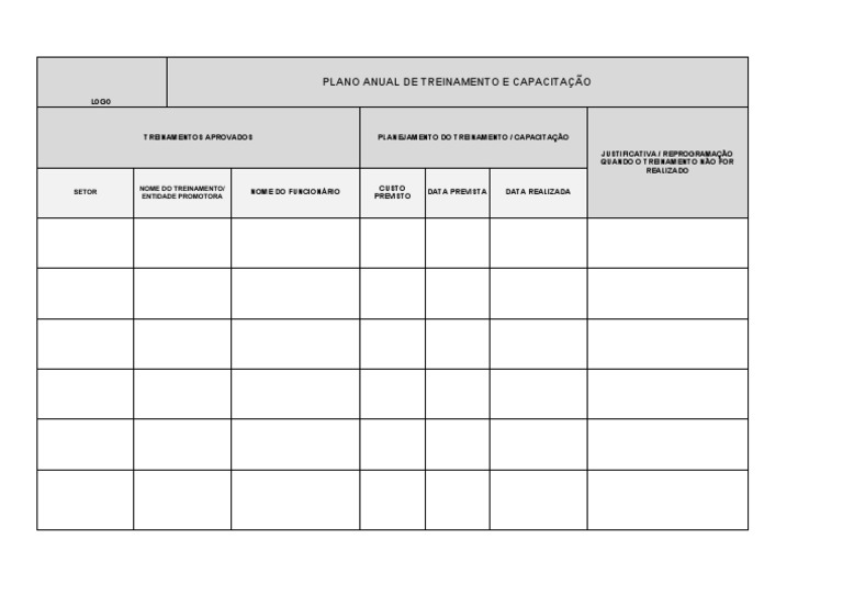 Plano Anual de Treinamento e Capacitação | PDF