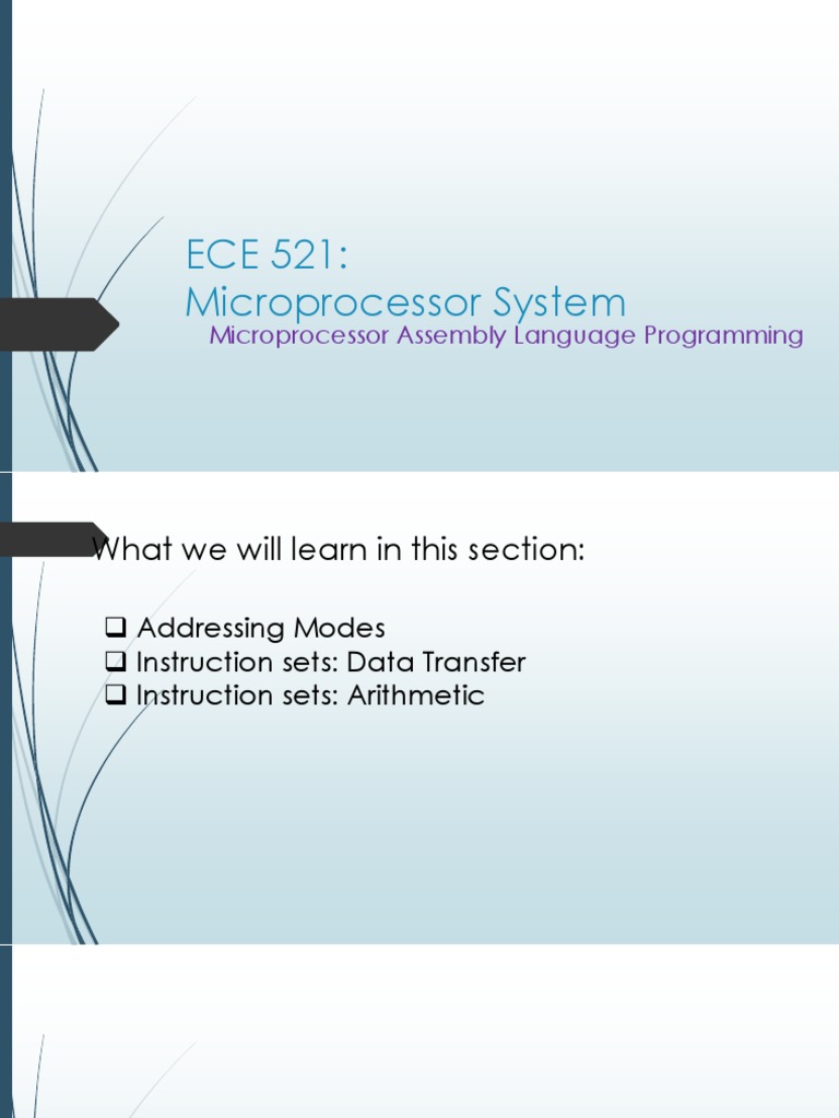 LECTURE 4_ECE521 Instruction SETS_aritmeticsADDS (1) | PDF | Central Processing Unit | System On ...