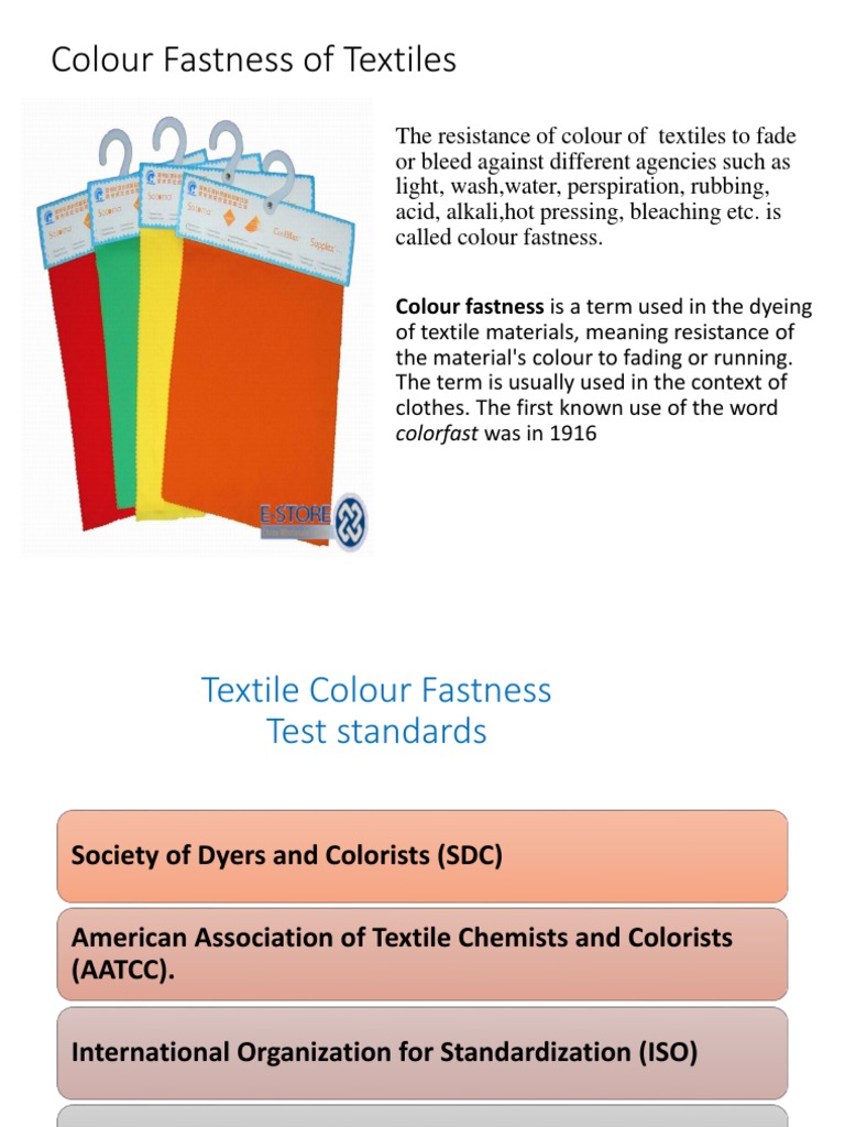 Colour Fastness New PDF | PDF | Dyeing | Dye