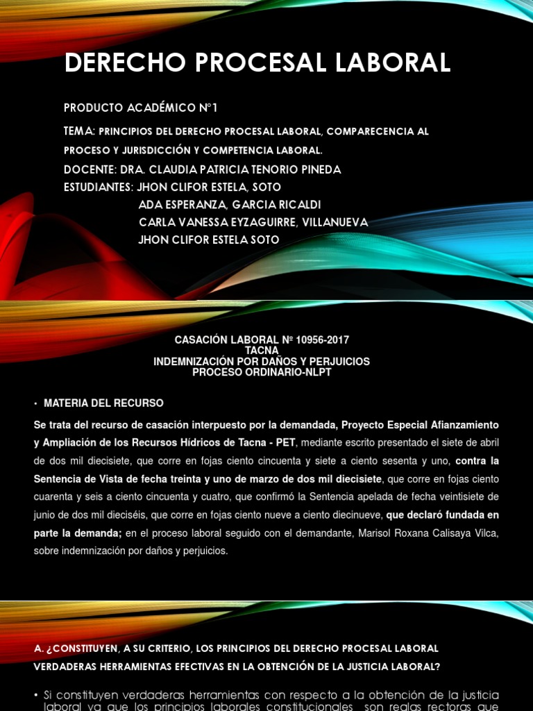Pa1 Derecho Procesal Laboral | PDF | Derecho laboral | Ley procesal