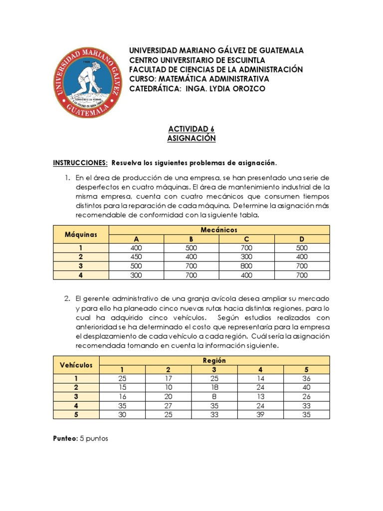 Actividad 6. Asignación | PDF