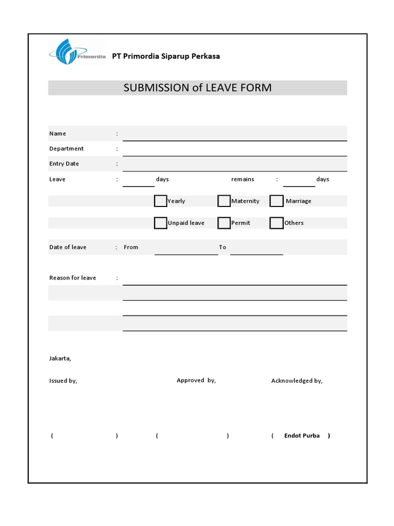 Form Cuti | PDF
