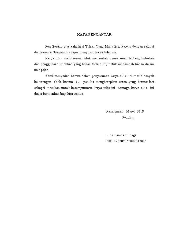 KATA PENGANTAR Dan DAFTAR ISI MAKALAH KALIMAT EFEKTIF | PDF | Kajian Bahasa Asing