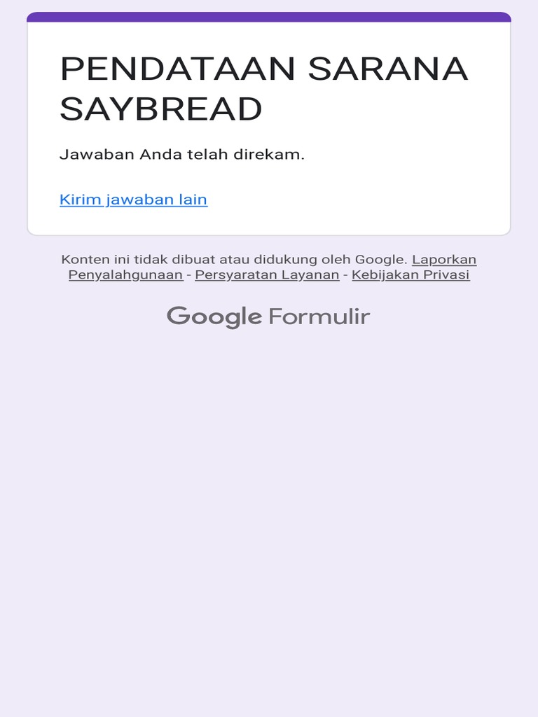 Pendataan Sarana Saybread PDF | PDF