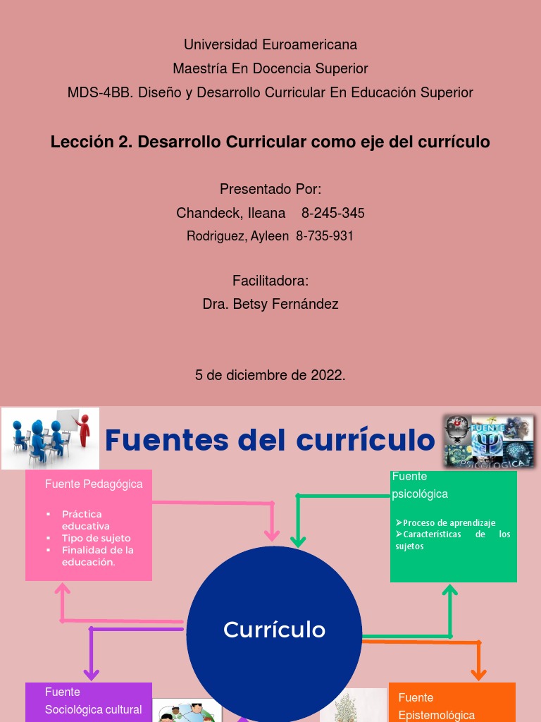 Lección 2. Desarrollo Curricular Como Eje Del Currículo | PDF