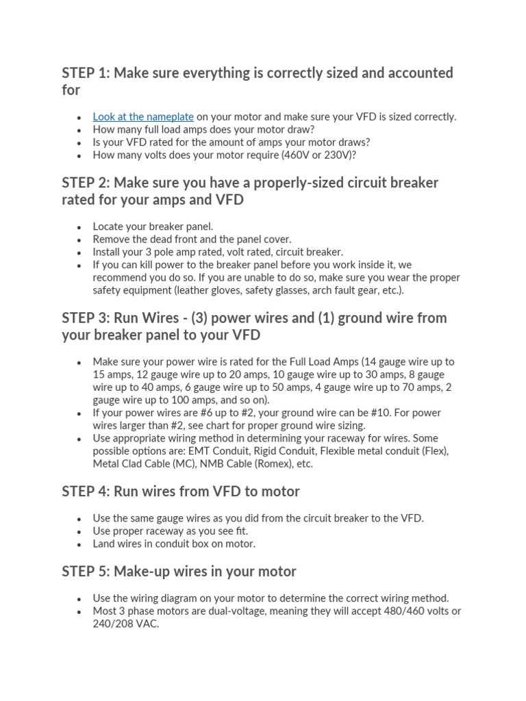 VFD Installation Guide | PDF | Electrical Engineering | Electricity