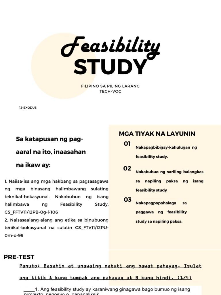 1 Feasibility Study | PDF