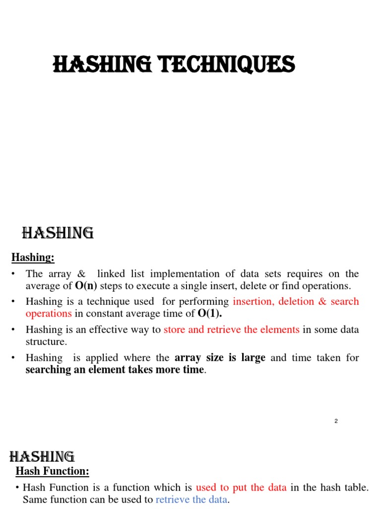 Chapter One - Hashing PDF | Download Free PDF | Algorithms And Data Structures | Information ...