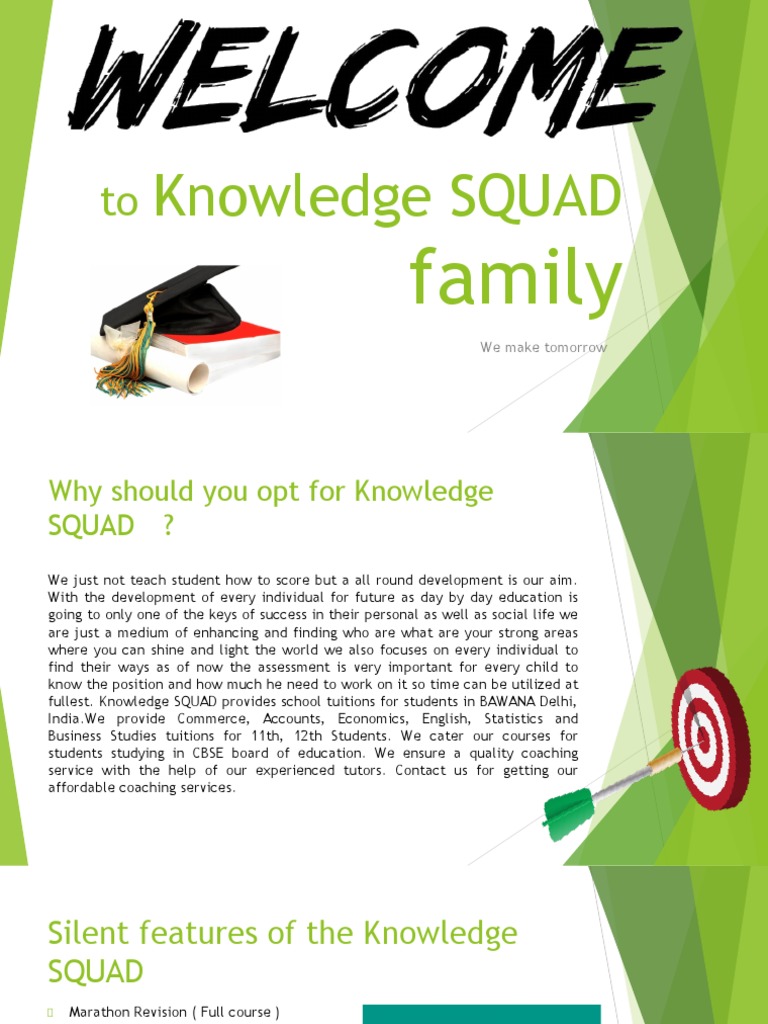 Knowledge SQUAD: Comprehensive Tuition Services | PDF | Cognition ...