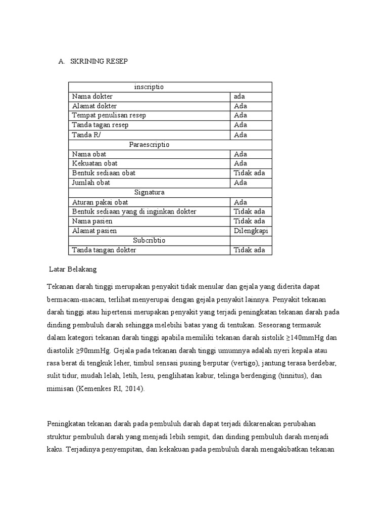 Laprak Preskripsi | PDF