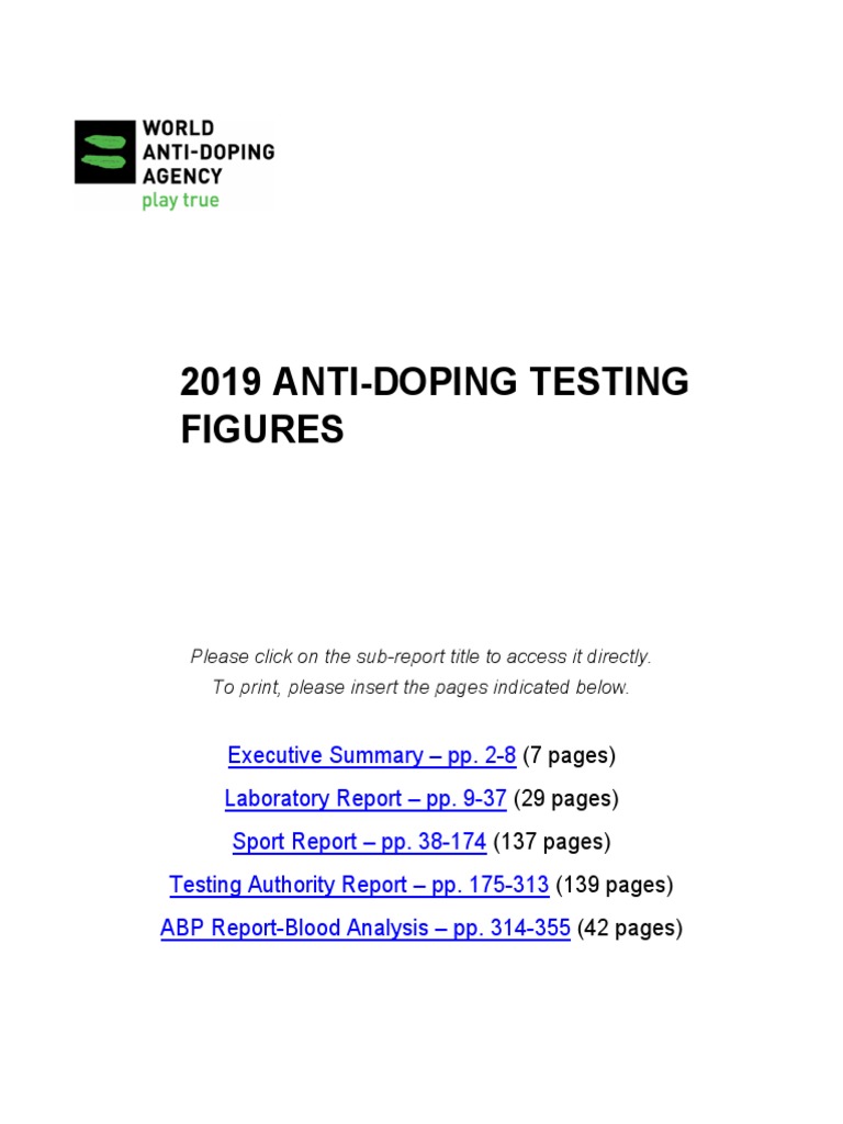 2019_anti-doping_testing_figures_en | PDF | Doping In Sport | Growth ...