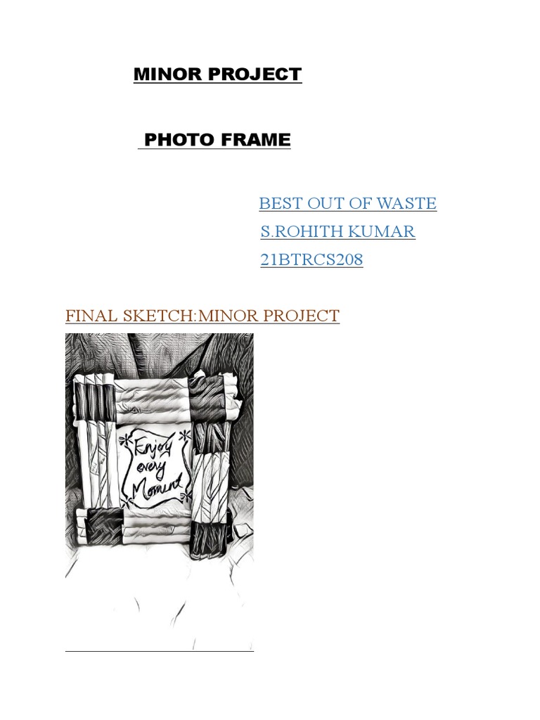 Minor Project 21BTRCS208 | PDF | Photograph | Paper