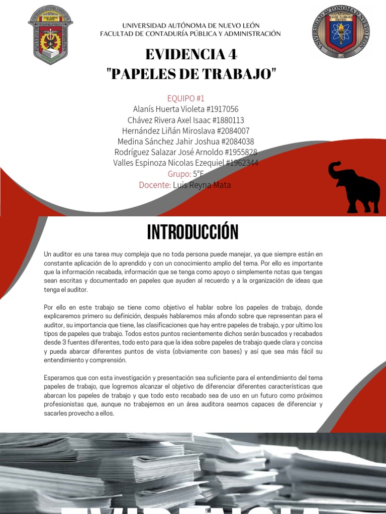 Evidencia 4 Papeles de Trabajo | PDF | Auditoría | Contralor Evidencia 4 Papeles de Trabajo | PDF | Auditoría | Contralor