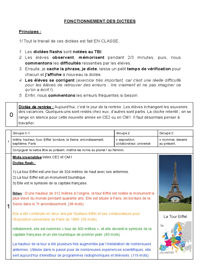 Dictees Tour Du Monde 2 | PDF