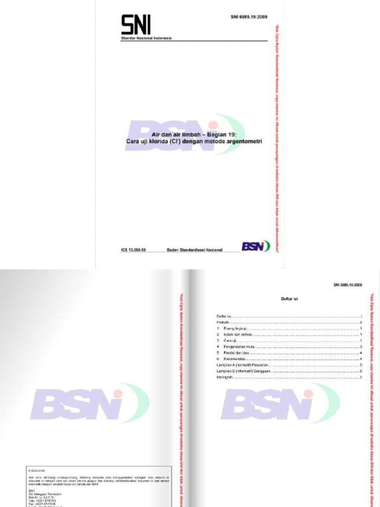 SNI 6989.19 2009 - Klorida | PDF