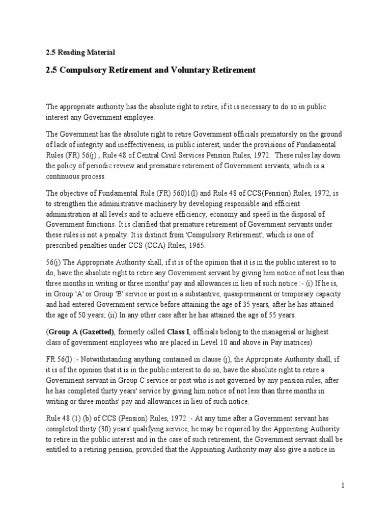 Retirement of Civil Servants | PDF | Governance | Justice