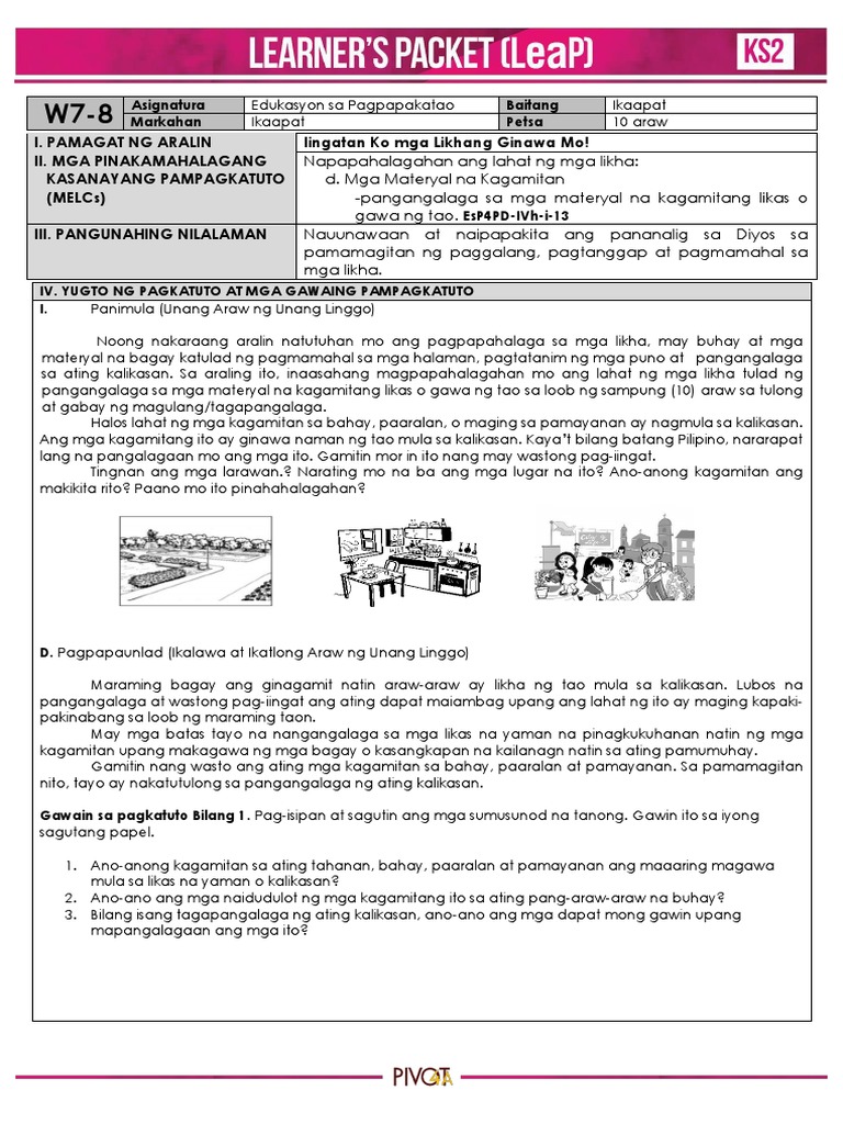 Q4 EsP 4 Week 7 8 | PDF